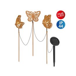 N&auml;ve n&auml;ve LED Solarleuchte "BUTTERFLY" in braun - (L)10 cm x (B)3 cm x (H)52 cm | Gr.: onesize