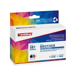 Edding Druckerpatrone ersetzt Brother LC3219XLBK/C/M/Y Multipack | Gr.: onesize