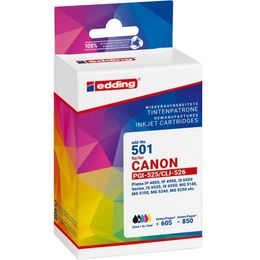 Edding Tintenpatrone kompatibel mit Canon PGi-525/CLi-526 black + colour Multipack 5 | Gr.: onesize