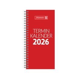 Brunnen Vormerkbuch 780 10x20,7cm 1 Woche/2 Seiten Karton-Umschlag rot 2026 | Gr.: onesize