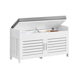 sobuy Sitzbank in Wei&szlig; - (B)90 x (H)50 x (T)33cm | Gr.: onesize