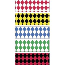 Buntpapierfabrik Ludwig B&auml;hr Tonpapier Rauten 130g/qm 49,5x68cm Packung mit 10 Bogen 5 Farben ... | Gr.: onesize