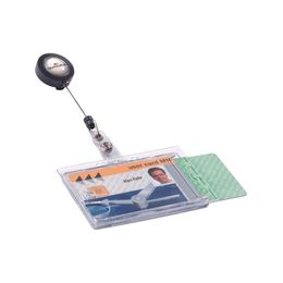 Durable Betriebsausweis-Namensschild Doppelbox mit Ausweishalter Packung mit ... | Gr.: onesize