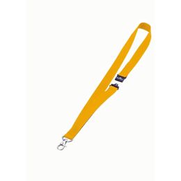 Durable Textilband 20mm mit Karabiner 44cm gelb Packung mit 10 St&uuml;ck | Gr.: onesize