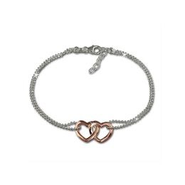 SilberDream Armband Silber 925 Sterling Silber, vergoldet (Ros&eacute;gold 333) ca. 18cm | Gr.: onesize