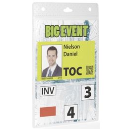 Durable Event-Namensschild A6 transparent Packung mit 20 St&uuml;ck | Gr.: onesize