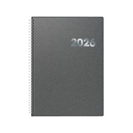 Brunnen Buchkalender 789 A4 1 Tag/Seite Kunststoff-Einband Reflection grau ... | Gr.: onesize