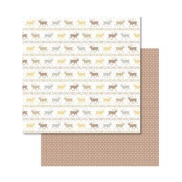 Buntpapierfabrik Ludwig B&auml;hr Scrapbook Paper Classic Christmas creme/braun12x12 Zoll Packung mit ... | Gr.: onesize
