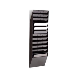 Durable Prospektspender Flexiboxx 12 A4 quer 12 F&auml;cher schwarz | Gr.: onesize