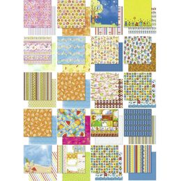 Buntpapierfabrik Ludwig B&auml;hr Designpapier Glitter Kids 190g/qm 30,5x30,5cm Packung mit 40 Blatt | Gr.: onesize