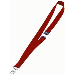 Durable Textilband 20mm mit Karabiner 44cm rot Packung mit 10 St&uuml;ck | Gr.: onesize