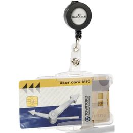 Durable Ausweishalter Duo mit JoJo 54x85mm Packung mit 10 St&uuml;ck transparent | Gr.: onesize