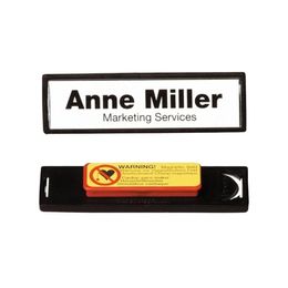 Durable Namensschilder Clip-Card mit Magnet (klein) 17x67 schwarz Packung mit ... | Gr.: onesize