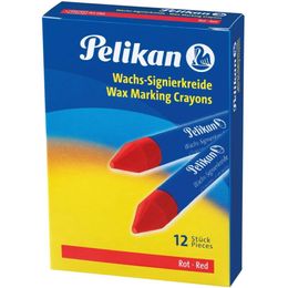 Pelikan Wachs-Signierkreide 772/12 rot Packung mit 12 St&uuml;ck | Gr.: onesize
