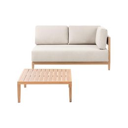 Beliani Sitzgruppe SAMPIERI in Braun/Beige | Gr.: onesize