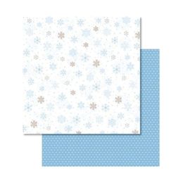 Buntpapierfabrik Ludwig B&auml;hr Scrapbook Paper Classic Christmas blau/braun12x12 Zoll Packung mit 25 ... | Gr.: onesize