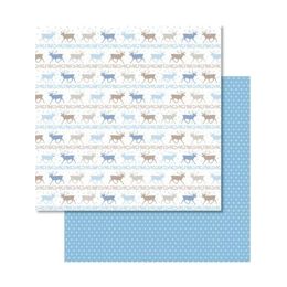 Buntpapierfabrik Ludwig B&auml;hr Scrapbook Paper Classic Christmas blau/braun12x12 Zoll Packung mit 25 ... | Gr.: onesize
