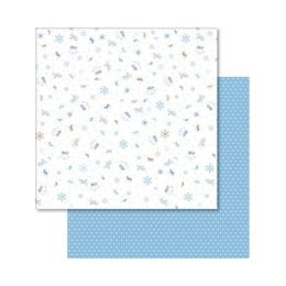 Buntpapierfabrik Ludwig B&auml;hr Scrapbook Paper Classic Christmas blau/braun12x12 Zoll Packung mit 25 ... | Gr.: onesize