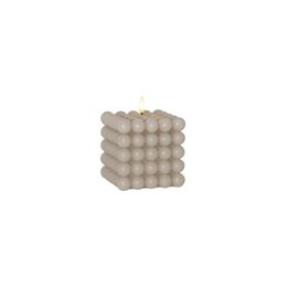 STAR TRADING Bubble Kerze &sbquo;Dot&lsquo;, Echtwachs, beige, warmwei&szlig;es LED Licht, 10x12,5cm | Gr.: onesize