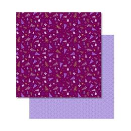 Buntpapierfabrik Ludwig B&auml;hr Scrapbook Paper Winterzauber flieder/brombeer 12x12 Zoll Packung mit ... | Gr.: onesize