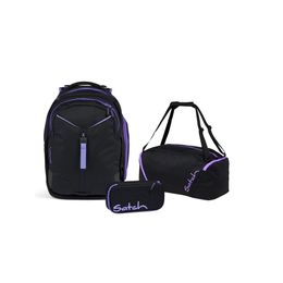 Satch Schulrucksack-Set MATCH Purple Phantom 3-teilig in Schwarz | Gr.: onesize