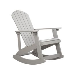 Beliani Schaukelstuhl ADIRONDACK in Grau - (W) 76 x (H) 100 x (L) 94 cm | Gr.: onesize