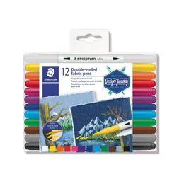 Staedtler W&auml;schemarker Doppelfasermaler Packung mit 12 Farben | Gr.: onesize