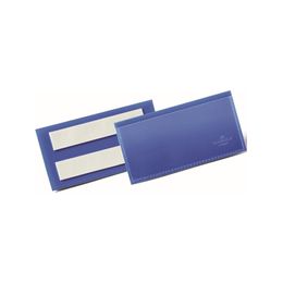 Durable Etikettentaschen selbstklebend 100x38mm blau Packung mit 50 St&uuml;ck | Gr.: onesize