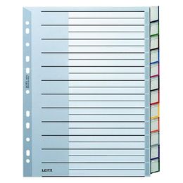 Leitz Register A4 12-teilig PP blanko grau | Gr.: onesize