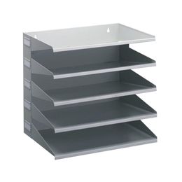 Durable Sortierreck Metall mit 5 F&auml;chern HxBxT 330x360x250mm grau | Gr.: onesize