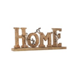 Gilde Schriftzug "Home" in Silber/ Natur - H. 23,5 cm - B. 58,5 cm | Gr.: onesize