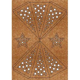Buntpapierfabrik Ludwig B&auml;hr Bastelset Modena-Stern Stars 220G A4 kupfer | Gr.: onesize