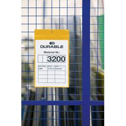 Durable Magnettasche Neodym A4 quer PP gelb Packung mit 10 St&uuml;ck | Gr.: onesize