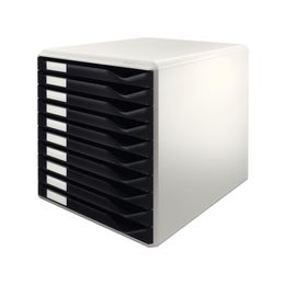 Leitz Schubladenset Formular-Set 10 Schubladen lichtgrau/schwarz | Gr.: onesize