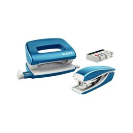Leitz Schreibtisch-Set Nexxt Wow Heftger&auml;t+Locher blau metallic | Gr.: onesize
