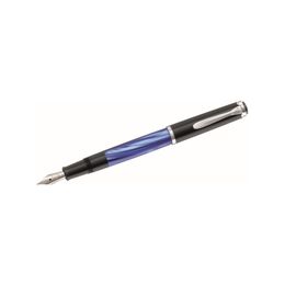 Pelikan Kolbenf&uuml;llhalter Classic M205 Feder F blau marmoriert | Gr.: onesize