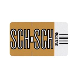 Leitz Orgacolor Buchstabensignal SCH Packung mit 250 St&uuml;ck hellbraun | Gr.: onesize