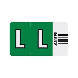 Leitz Orgacolor Buchstabensignal L Packung mit 250 St&uuml;ck dunkelgr&uuml;n | Gr.: onesize