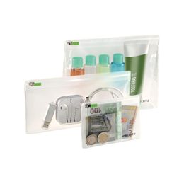 Leitz Reise-Zip-Beutel XS M L transparent Packung mit 3 St&uuml;ck | Gr.: onesize