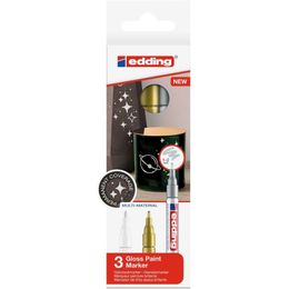 Glanzlack-Marker Edding 751 metallic 1-2mm gold, silber, wei&szlig; Packung ... | Gr.: onesize
