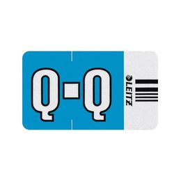Leitz Orgacolor Buchstabensignal Q Packung mit 250 St&uuml;ck blau | Gr.: onesize