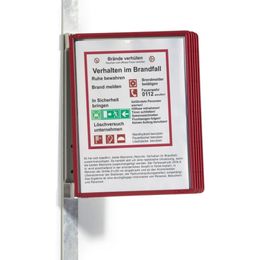 Durable Sichttafelsystem Vario Magnet Wall 5 grau 5 Tafeln rot | Gr.: onesize