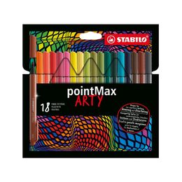 Stabilo Filzschreiber pointMax Arty Packung mit 18 St&uuml;ck | Gr.: onesize