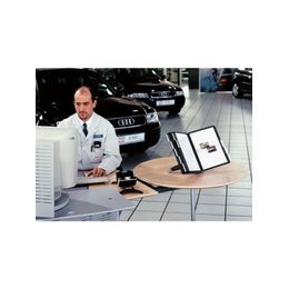 Durable Sichttafelst&auml;nder System table Sherpa mit 10 Tafeln grau/schwarz | Gr.: onesize