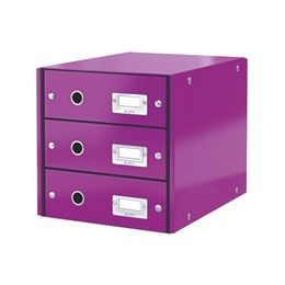 Leitz Schubladenbox 3 F&auml;cher Karton violett | Gr.: onesize