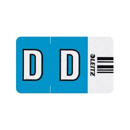 Leitz Orgacolor Buchstabensignal D Packung mit 250 St&uuml;ck blau | Gr.: onesize