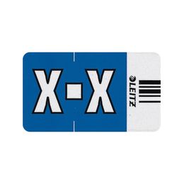 Leitz Orgacolor Buchstabensignal X Packung mit 250 St&uuml;ck dunkelblau | Gr.: onesize