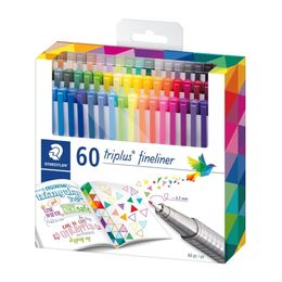Staedtler Fineliner triplus ca. 0,3 mm farbig sortiert Packung mit 60 St&uuml;ck | Gr.: onesize