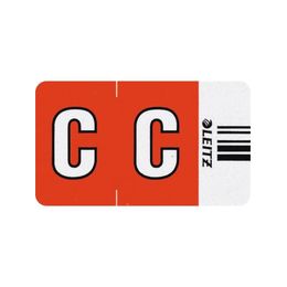Leitz Orgacolor Buchstabensignal C Packung mit 250 St&uuml;ck rot | Gr.: onesize