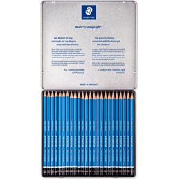 Staedtler Bleistift Mars Lumograph H&auml;rte sortiert Metalletui Packung mit 24 St... | Gr.: onesize